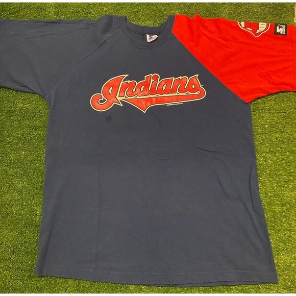 STARTER | Shirts | Vintage Starter Cleveland Indians Script Chief Wahoo Tshirt Large 99s Mlb ...